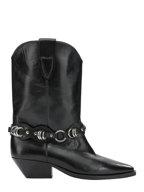 Isabel Marant Étoile Duerto' Cowboy Ankle Boots - Black
