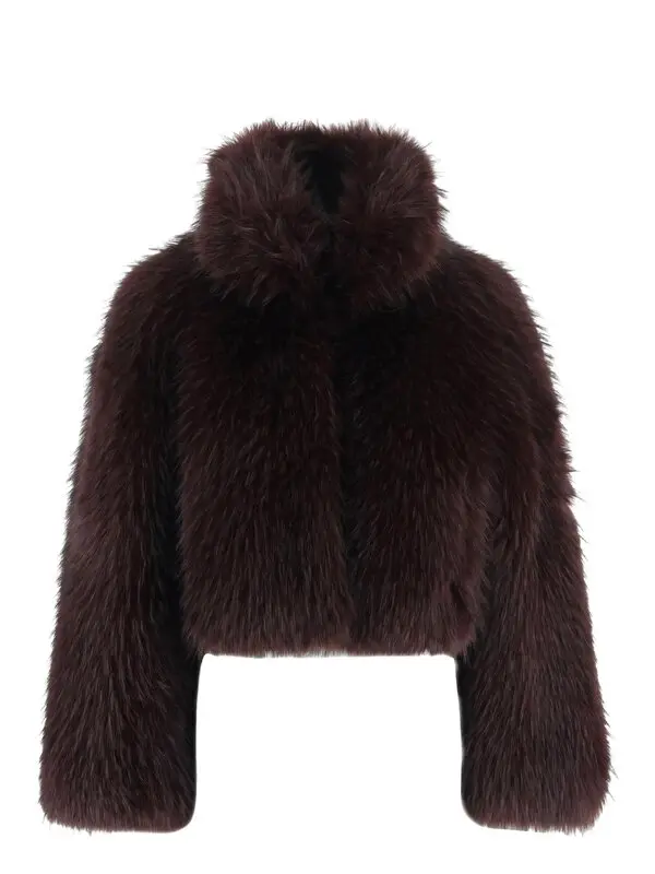Pinko Fake Fur Jacket - Brown