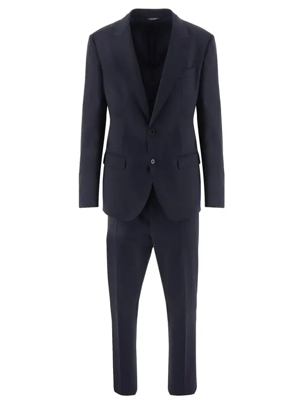 Dolce & Gabbana Stretch Wool Suit - Navy