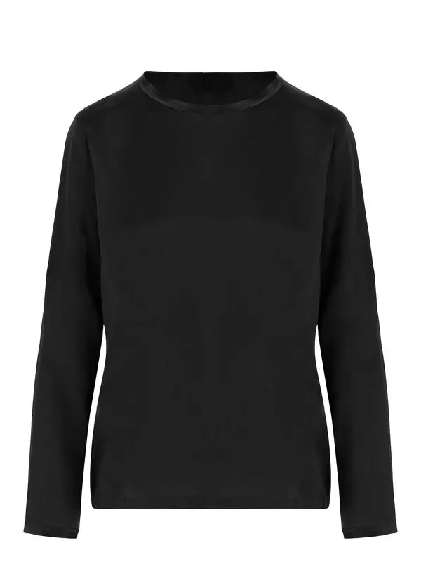 F.IT Stretch Silk Sweater - Black
