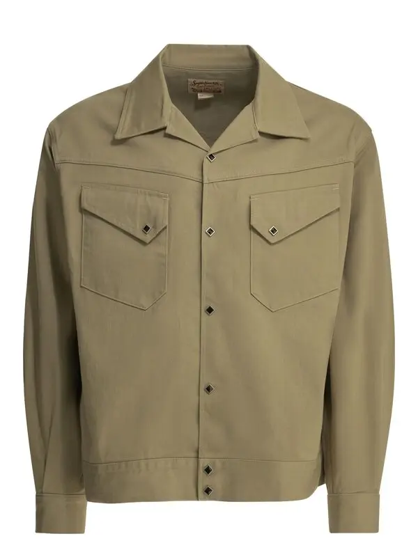 SUGAR CANE Western Native American' Overshirt Jacket - Beige