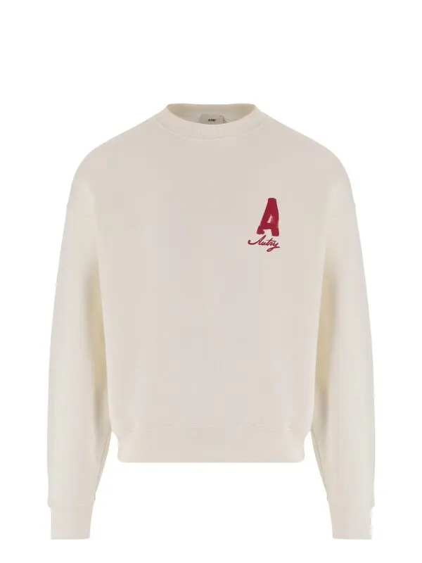 AUTRY Heritage Cotton Sweatshirt With Logo - White