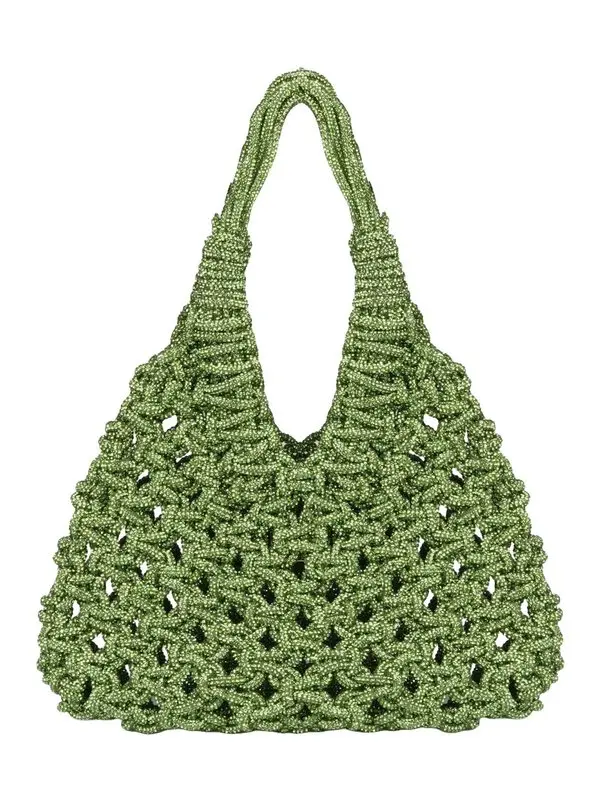 HIBOURAMA Borsa 'vannifique' Small Con Cristalli - Green