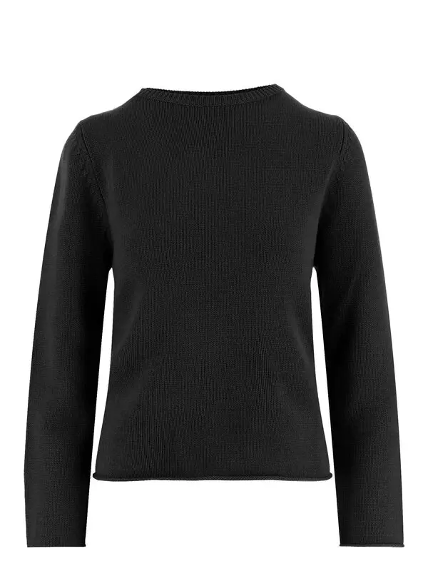 ALLUDE Cashmere Sweater - Black