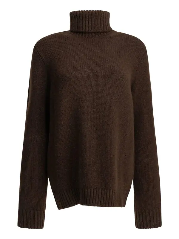 SEMPER Cashmere Turtleneck Sweater - Brown