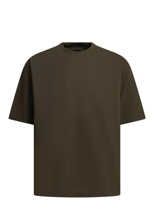 DAIWA PIER39 Tech Side Pocket' Crew Neck T Shirt - Brown