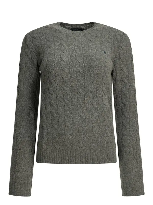 Polo Ralph Lauren Crew Neck Sweater With Logo - Grey