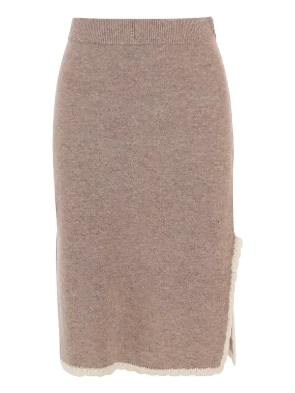 THE GARMENT Como Skirt In Wool And Cashmere - Beige