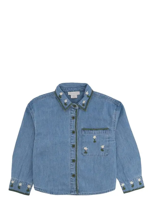 Stella McCartney Camicia In Con Dettagli Ricamati - Denim
