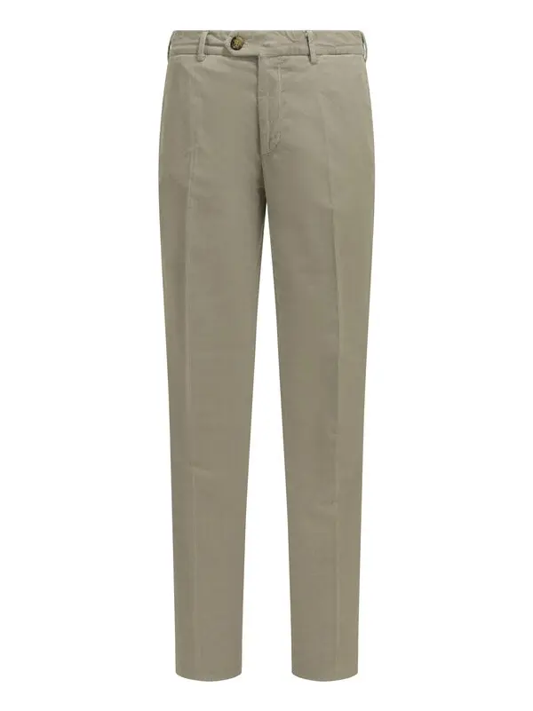 Brunello Cucinelli Tailored Cotton Velvet Pants - Grey