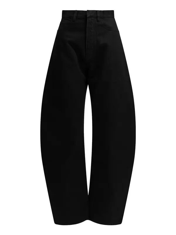Alaïa Round' Wide Leg Jeans - Black