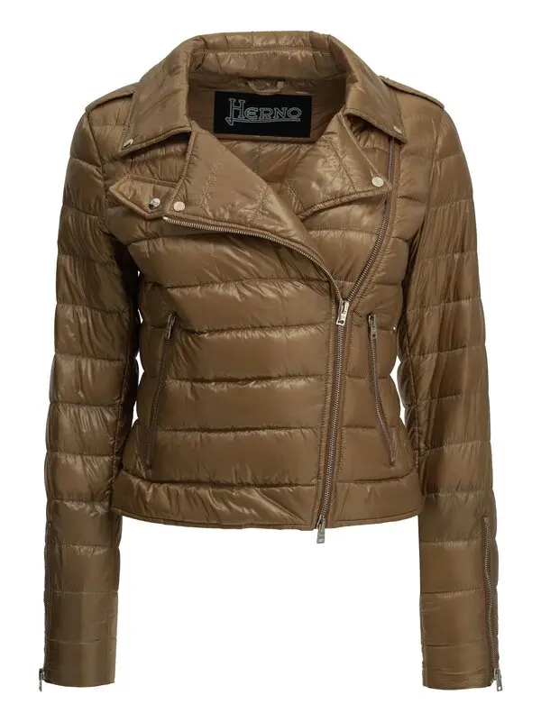 Herno Ultra Light Nylon Short Down Jacket - Brown
