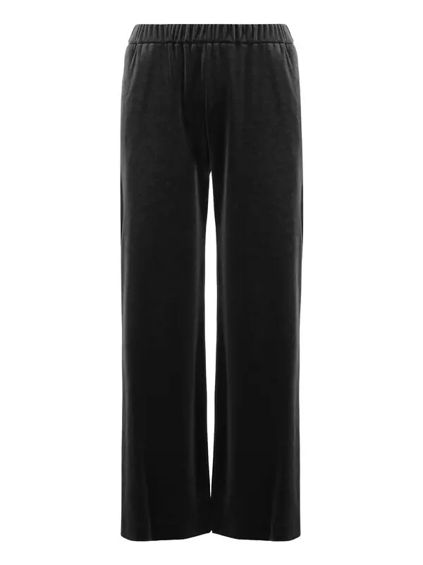 F.IT Stretch Velvet Pants - Black