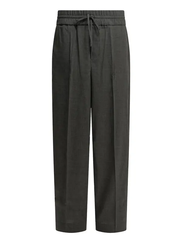 AMI Paris Casual Wool Pants - Grey