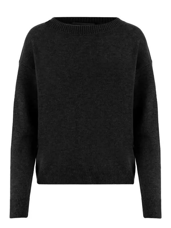 ALLUDE Cashmere Sweater - Black