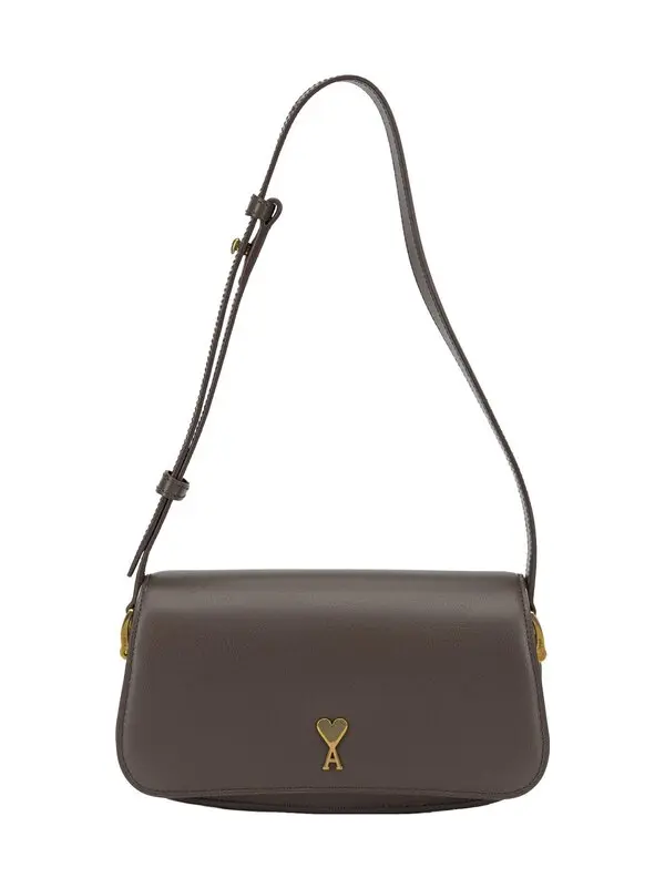 AMI Paris Paris Paris' Small Shoulder Bag - Brown