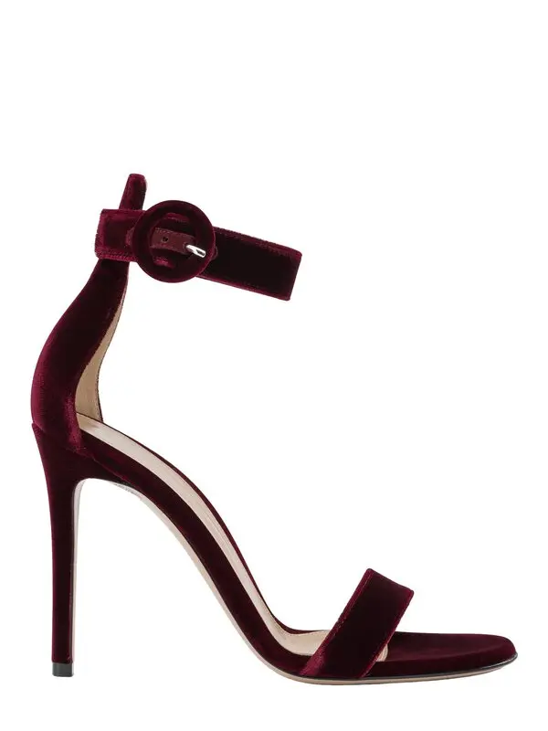 GIANVITO ROSSI Portofino 105 Mm' Heeled Sandals - Bordeaux