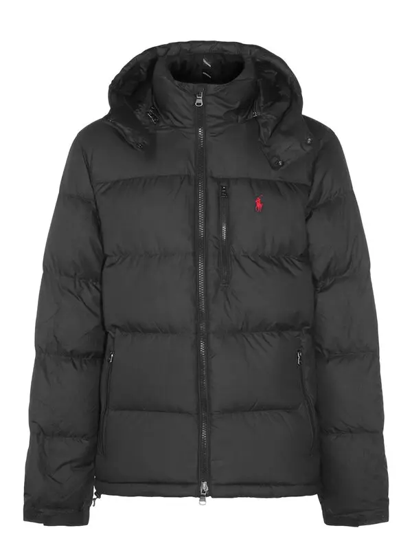 Polo Ralph Lauren Gorham Nylon Down Jacket With Logo - Black
