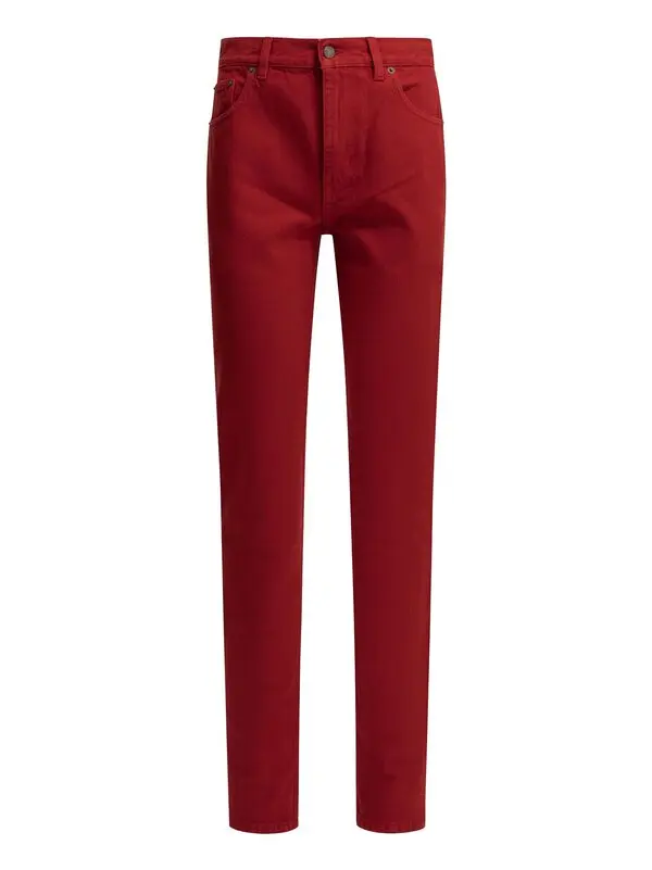 Chloé Straight Leg Jeans - Red