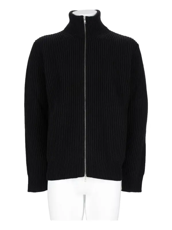 MAISON MARGIELA Maglia A Costine Con Zip - Black