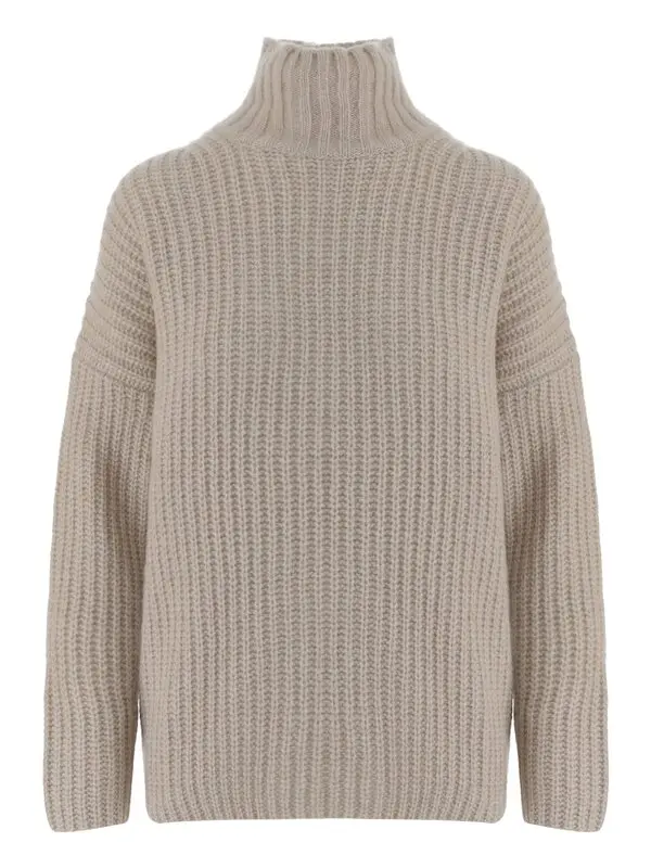 ALLUDE Cashmere And Silk Sweater - Beige