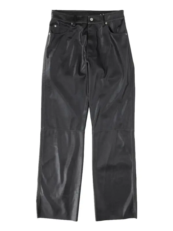 MAISON MARGIELA Jeans 5 Tasche Effetto Pelle - Black