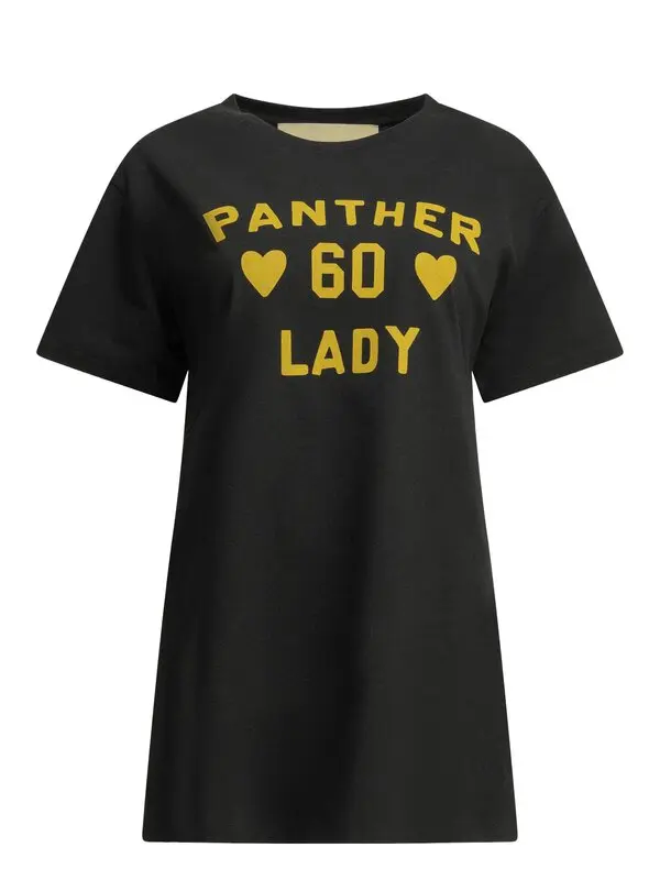 Valentino Garavani Panther Lady' Crew Neck T Shirt - Black