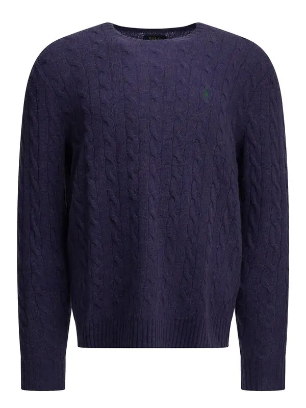 Polo Ralph Lauren Crew Neck Sweater With Logo - Purple