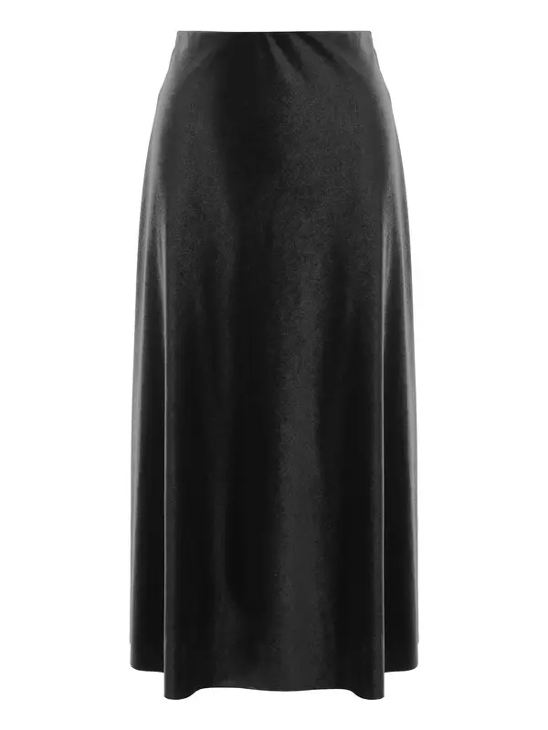 F.IT Stretch Velvet Skirt - Black