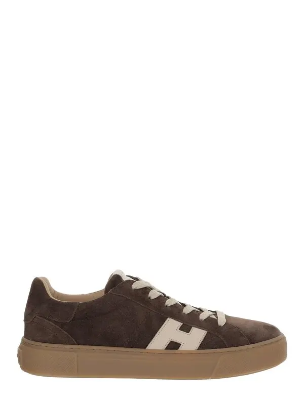 Hogan H705 Suede Sneakers - Brown