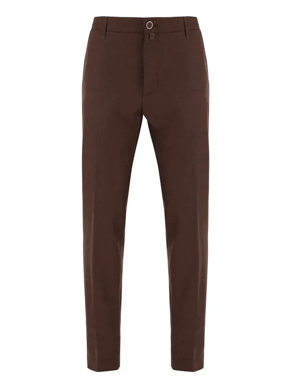 JACOB COHЁN Stretch Wool Pants - Brown