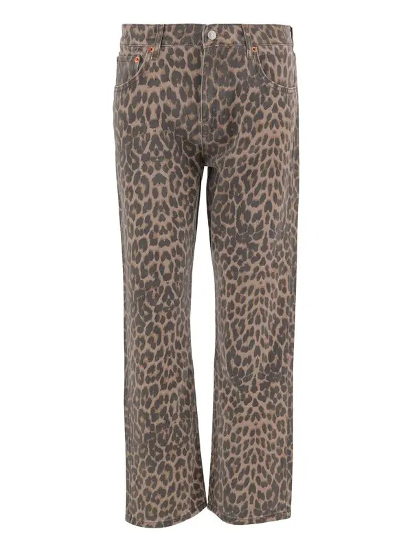 RE/DONE Cotton Jeans With Animal Print - Multi