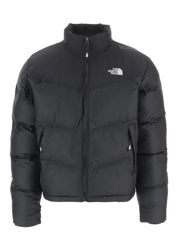 The North Face Padded Down Jacket With Logo - Black