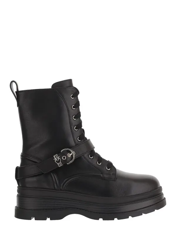 Pinko Eva Leather Ankle Boots - Black