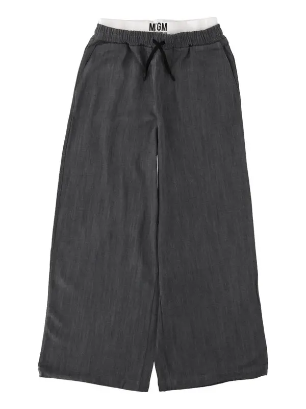 MSGM Pantalone A Gamba Larga - Grey