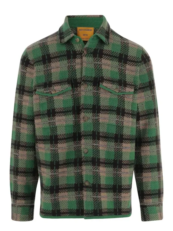 Guest In Residence Cashmere Shirt With Check Pattern - Multi