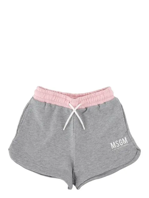 MSGM Short Con Logo - Grey