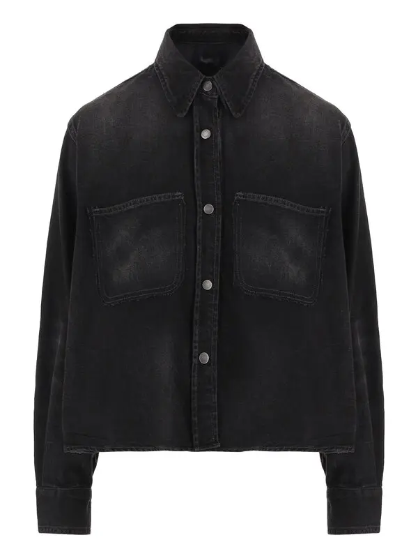 HAIKURE Cotton Denim Shirt - Black