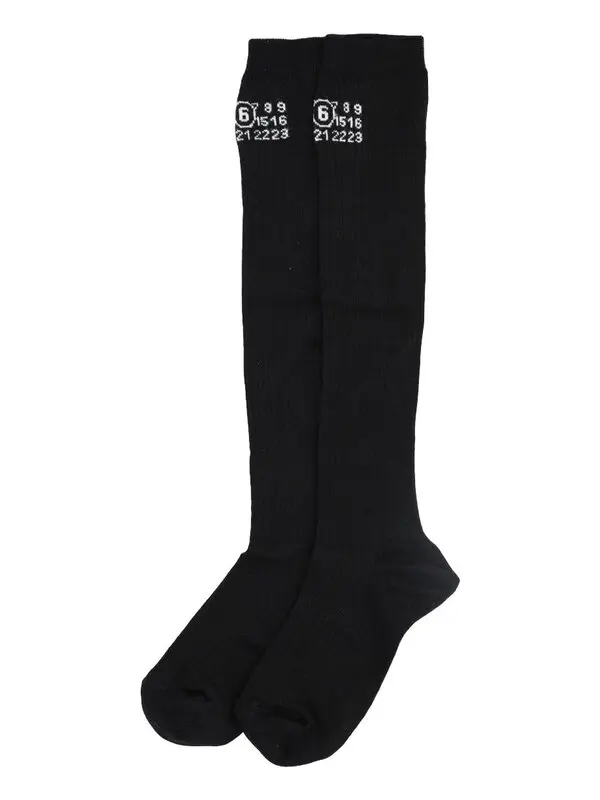MAISON MARGIELA Calzini Con Logo - Black