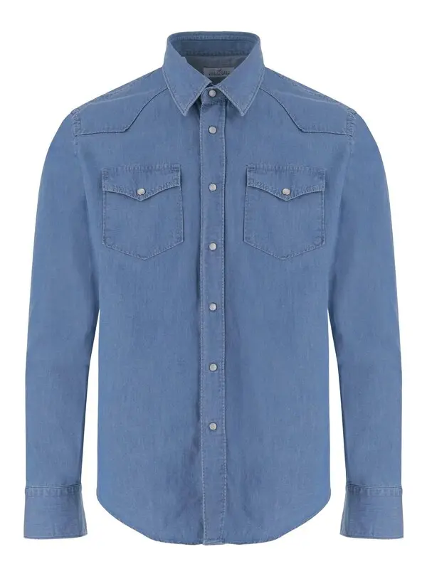 ALESSANDRO GHERARDI Cotton Denim Shirt - Denim Chiaro