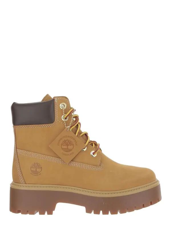 Timberland Stone Street Leather Ankle Boots - Beige