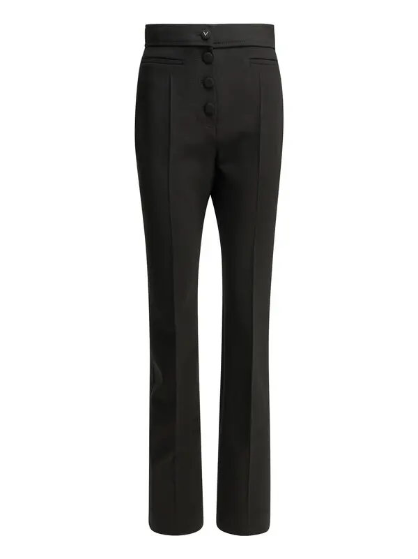 Valentino Garavani V Gold' Tailored Pants - Black