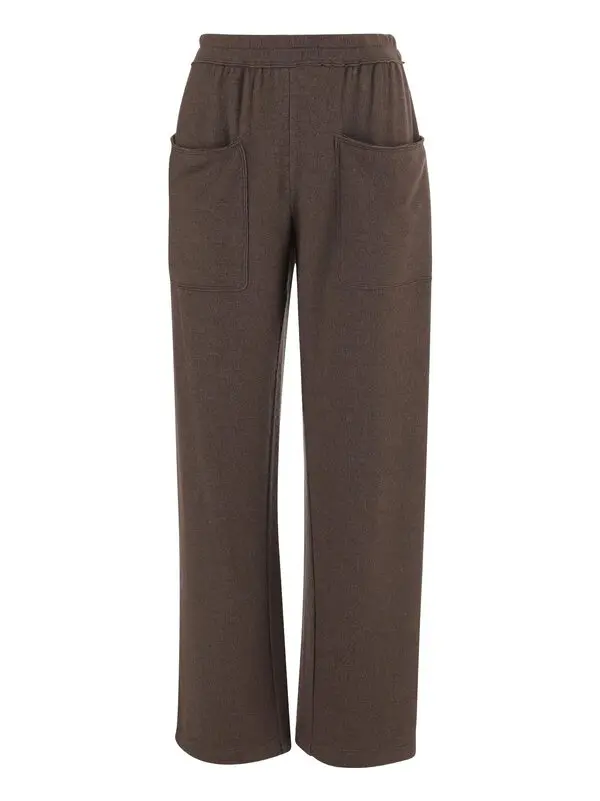 Giorgio Armani Stretch Silk And Cashmere Pants - Brown