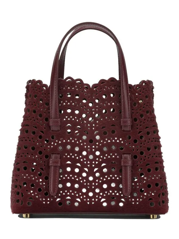 Alaïa Mina 20' Small Handbag - Bordeaux