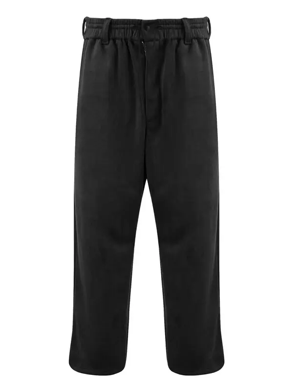 Y3 Stretch Velvet Pants With Logo - Black