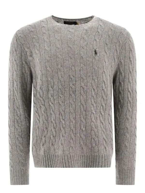 Polo Ralph Lauren Crew Neck Sweater With Logo - Grey