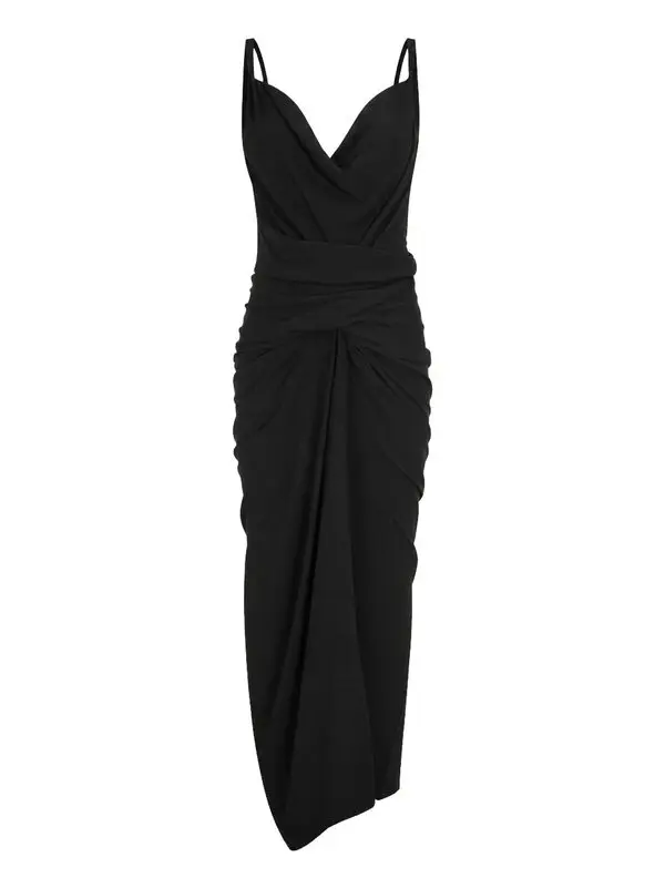 Rick Owens Abito Drappeggiato - Black