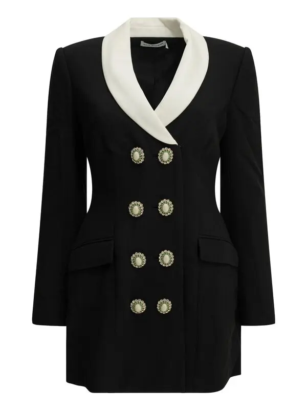 SELF-PORTRAIT Short Blazer Dress - Black