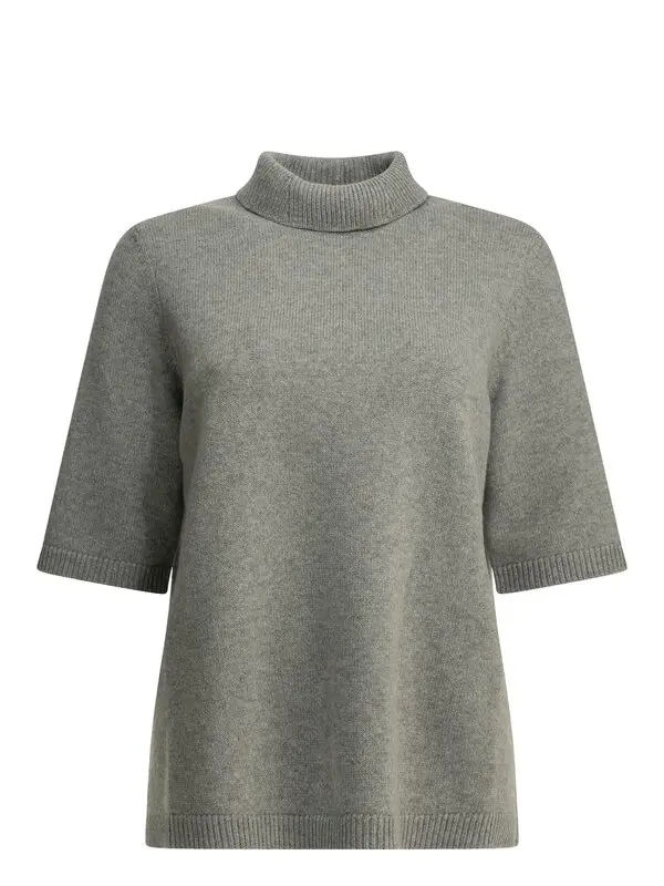 Alaïa Cashmere Turtleneck Sweater - Grey