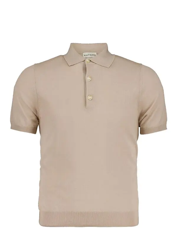 AUTORE Polo In Extrafine Merino Wool - Beige